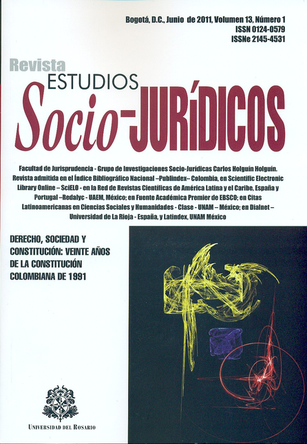 Rev. Estudios Socio-Juridicos # 13-1 Derecho Sociedad Y Constitucion: – Bukz