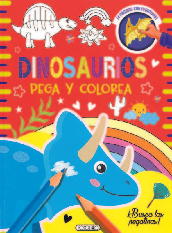 Dinosaurios 1 Pega Y Colorea – Bukz